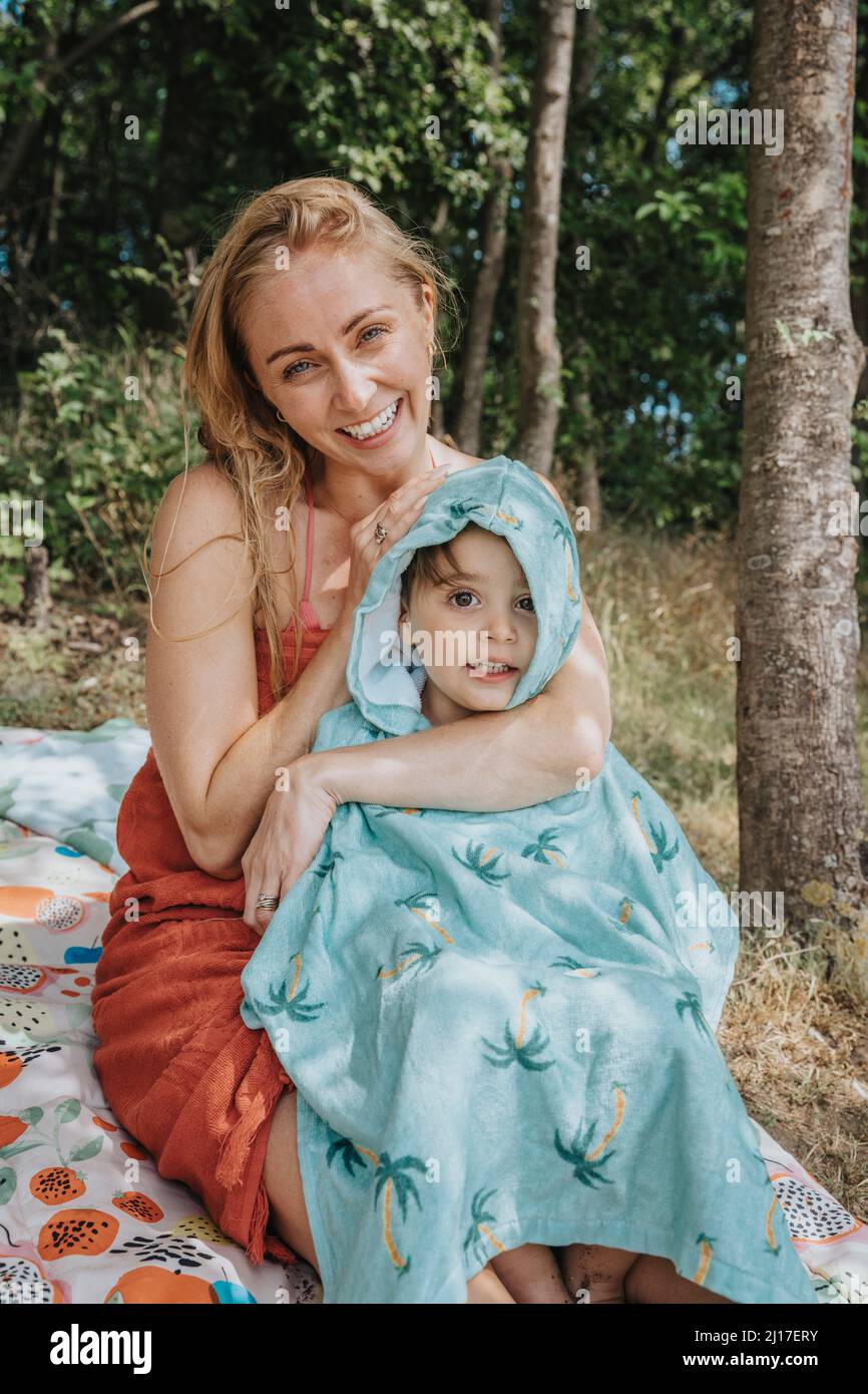 Boy towel drying 3 years hi-res stock photography and images - Alamy