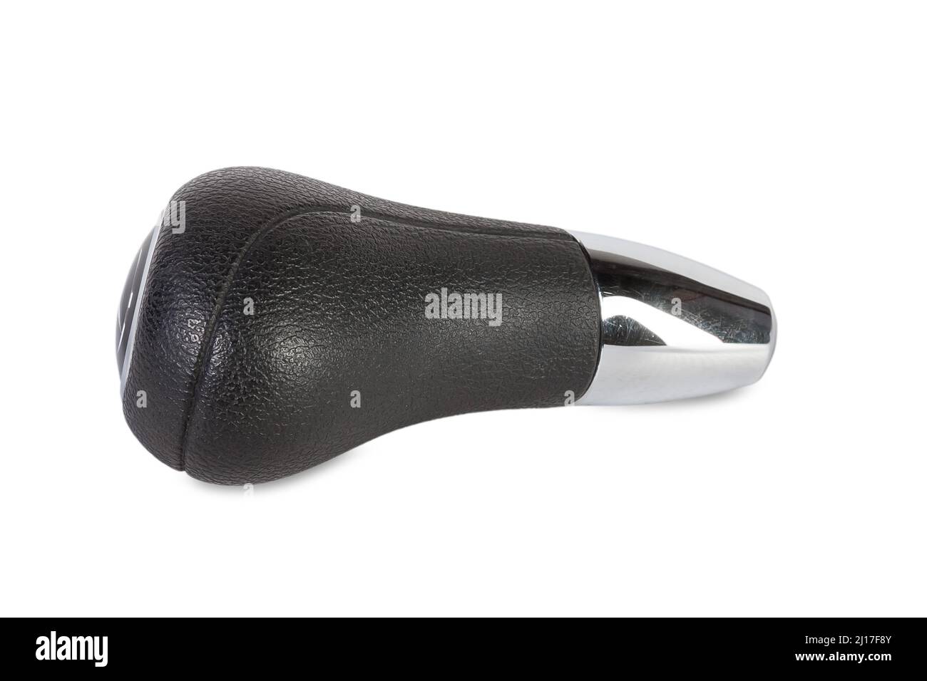 Leather handle for shifting automatic gears of the car. Decorative ...