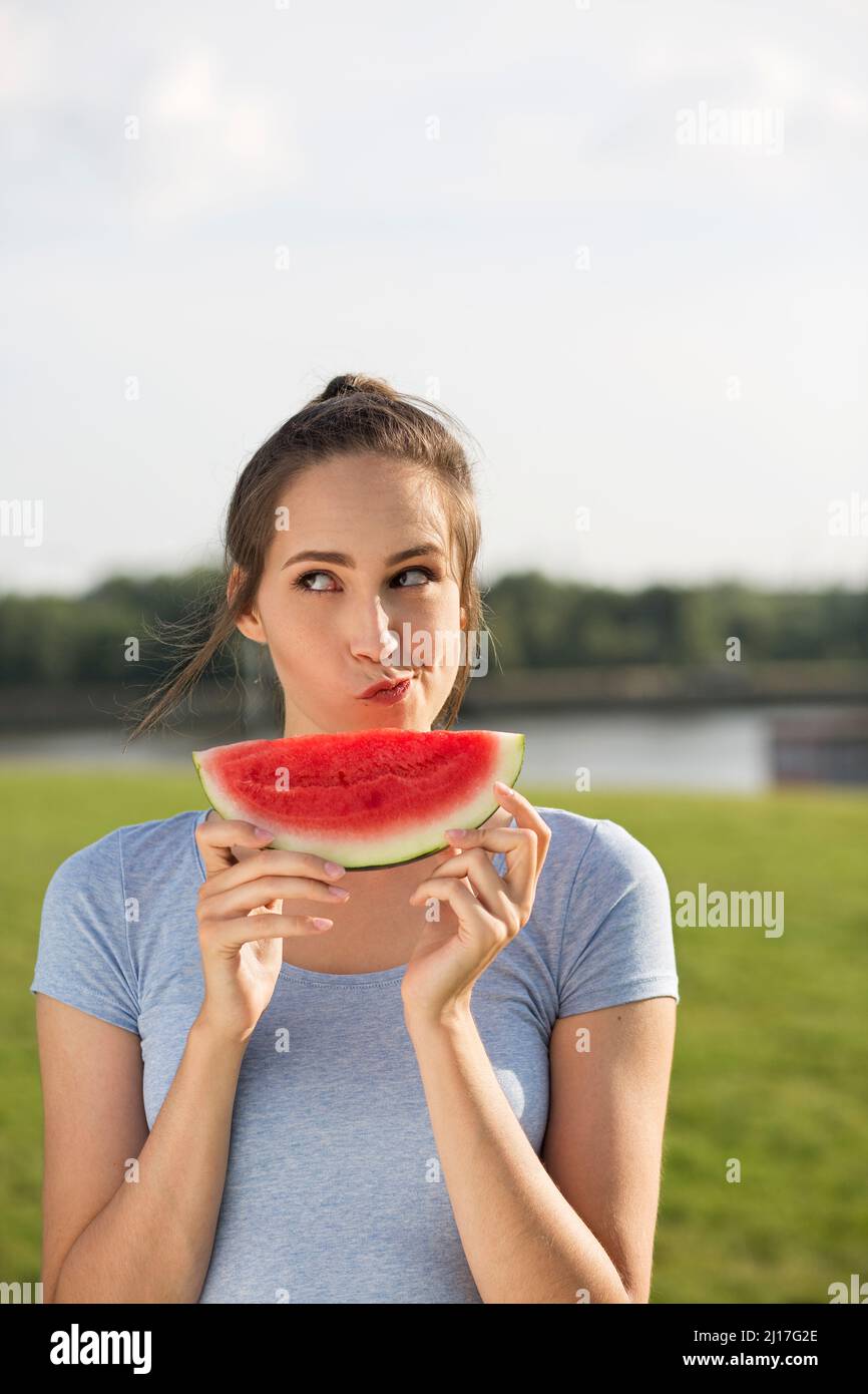 Woman watermelon funny hi-res stock photography and images - Alamy