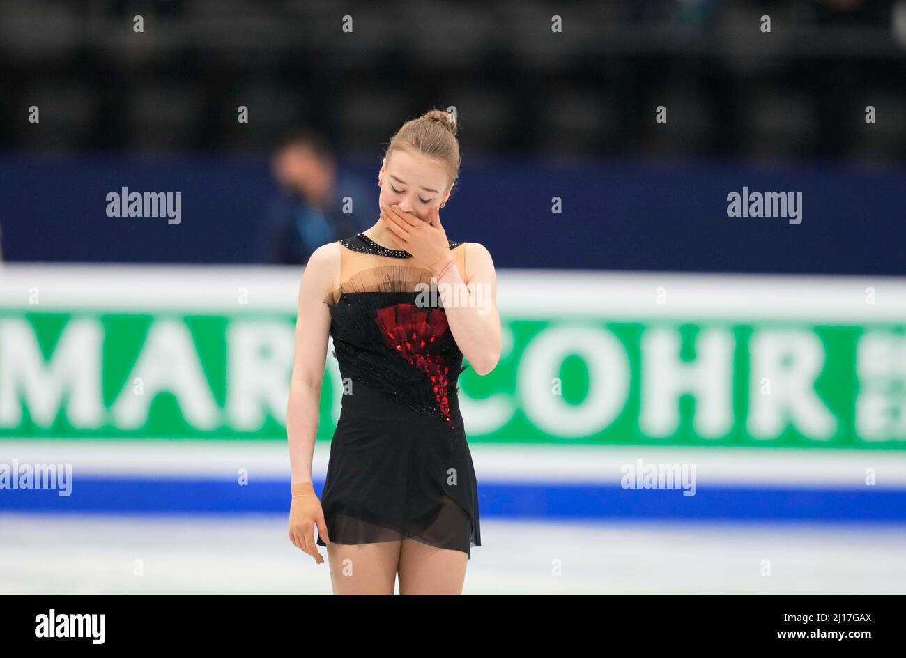 March 23, 2022: Anastasiia Gubanova from Georgia during Women's Short ...