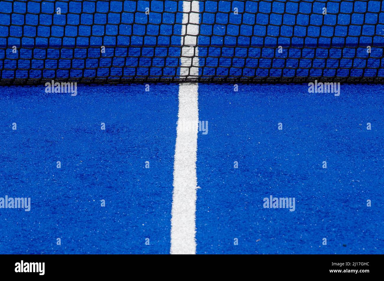 blue paddle tennis court net close up Stock Photo - Alamy