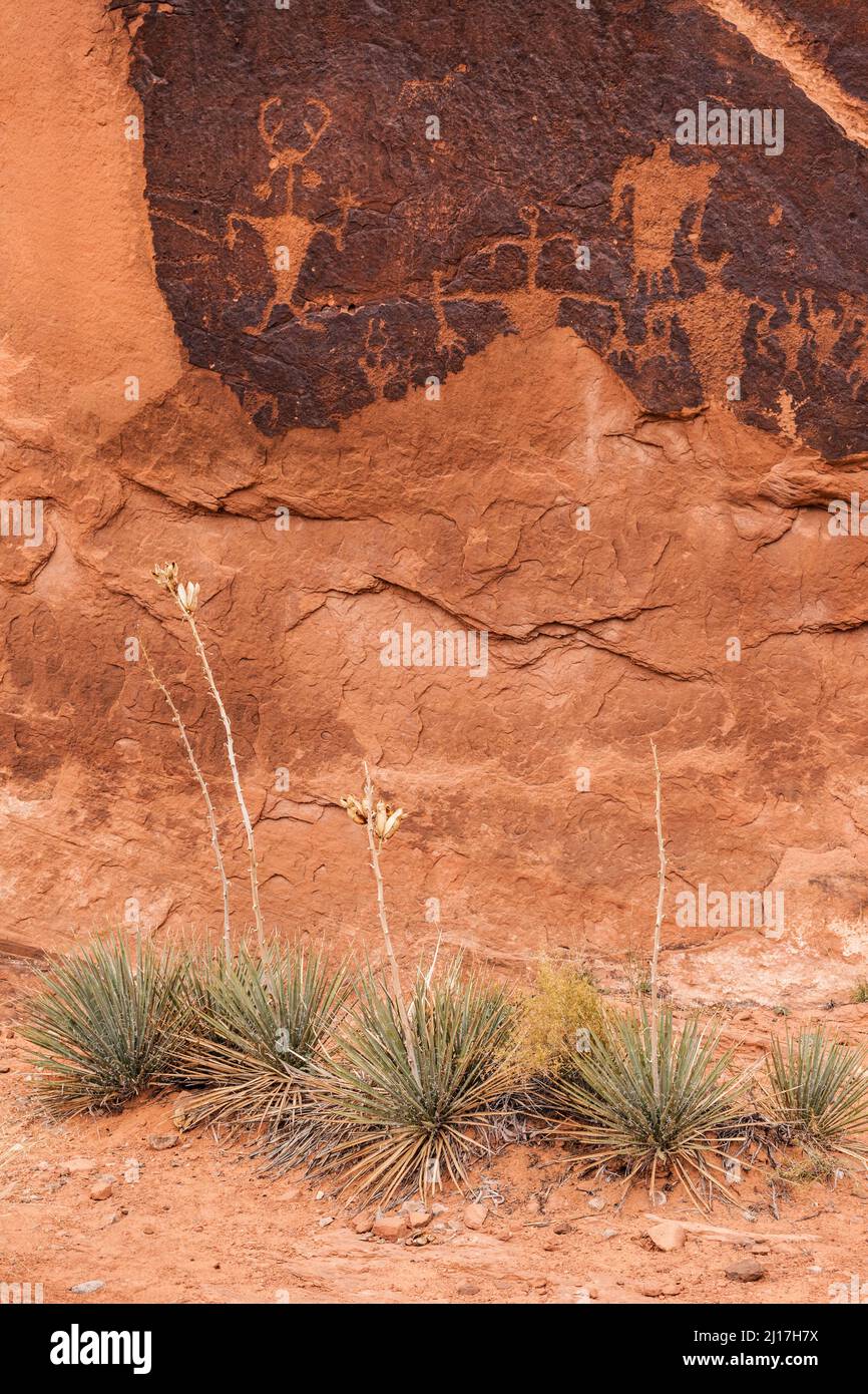 The Moab Man Panel is a large Fremont Culture Native American rock art ...