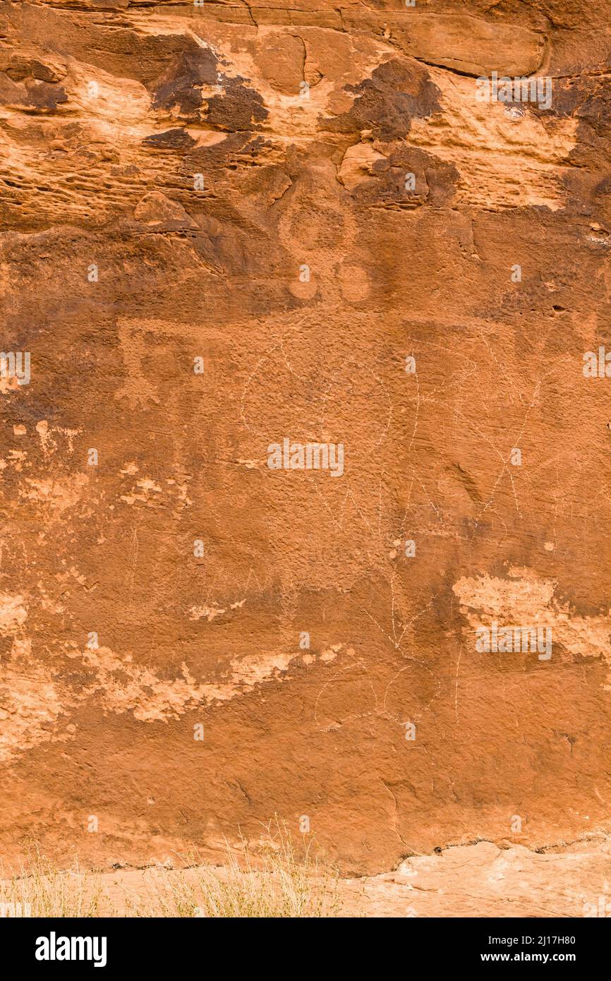 The Moab Man Panel is a large Fremont Culture Native American rock art ...