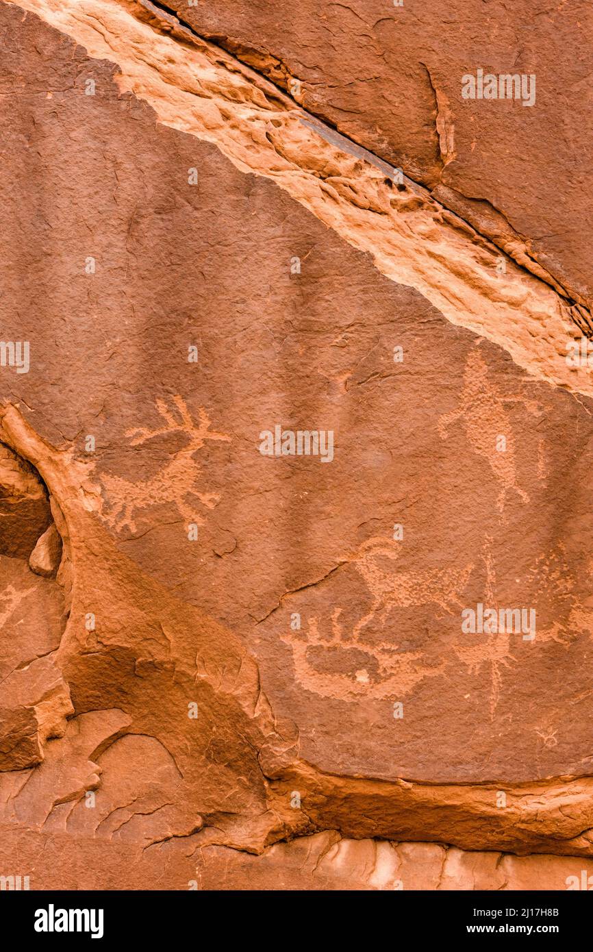 The Moab Man Panel is a large Fremont Culture Native American rock art ...