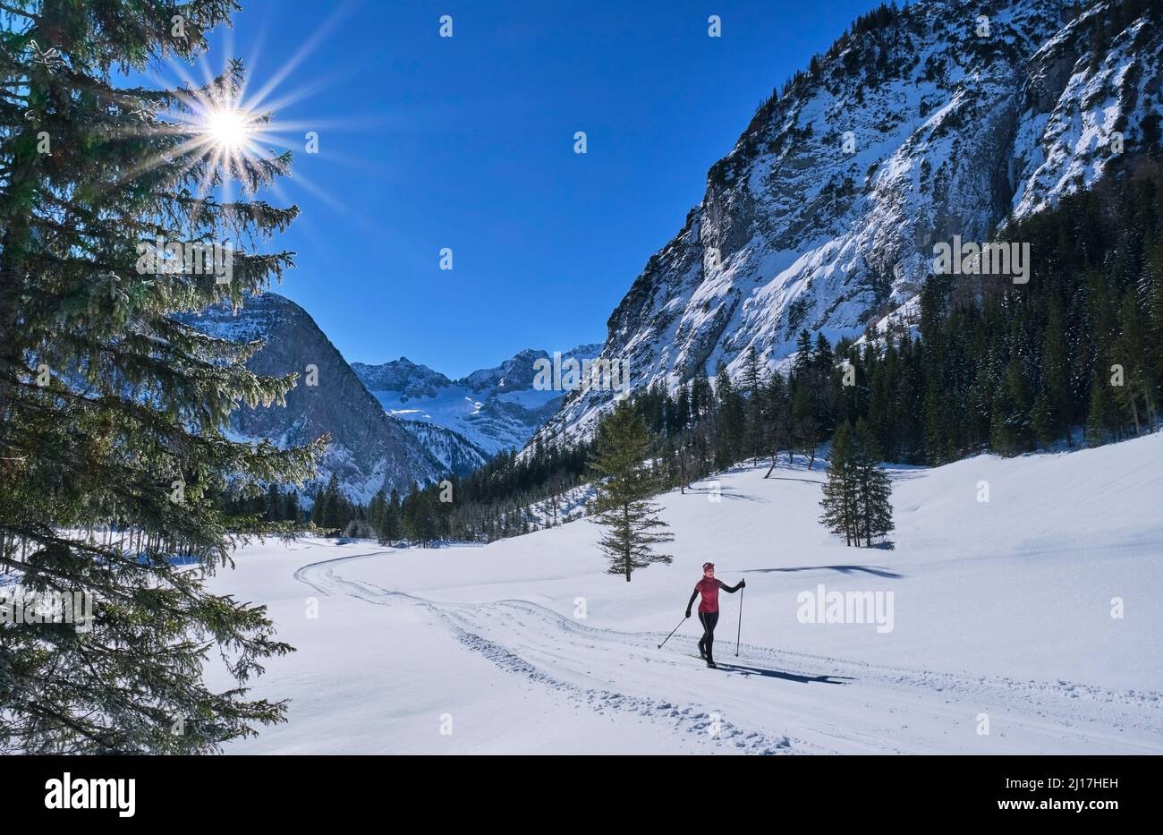 Senior woman skiing in hi-res stock photography and images - Alamy
