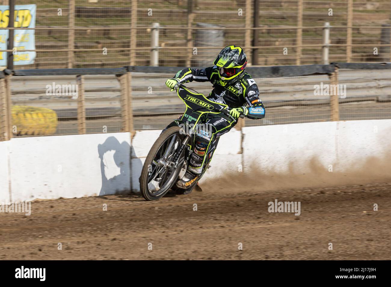 Daniel (Danny) King. Ipswich Witches speedway practice. 22 March 2022 ...