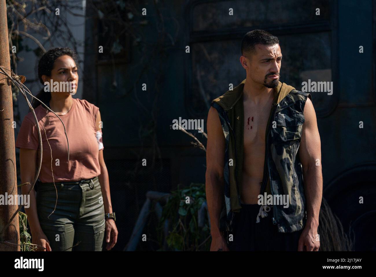 Rosario Dawson, Freddy Miyares, "DMZ" (2022). Photo credit: HBO Max/ THA Stock Photo - Alamy