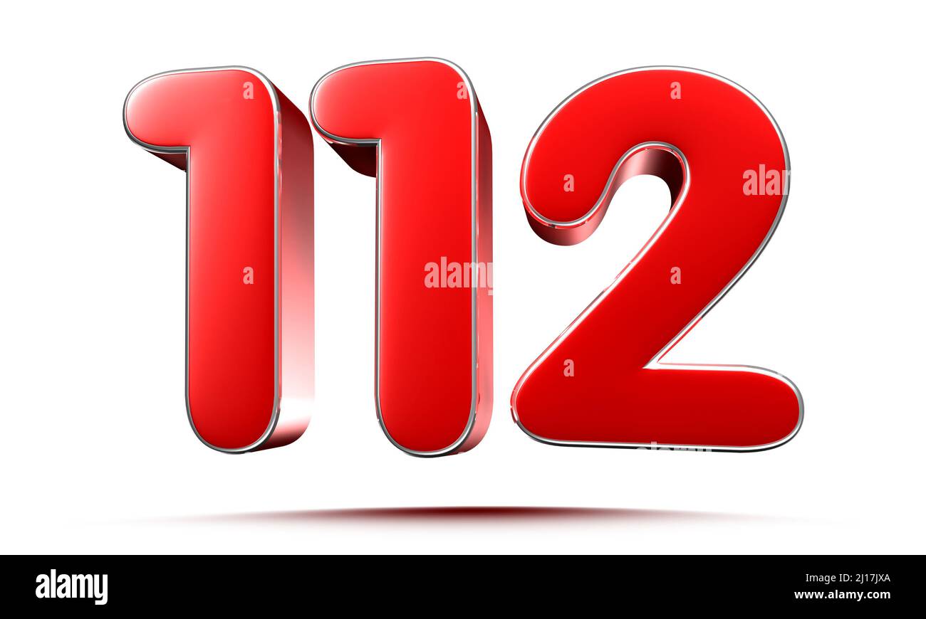 3d number 112 hi-res stock photography and images - Alamy