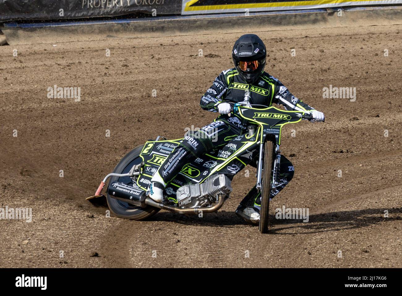 Erik Riss. Ipswich Witches speedway practice. 22 March 2022 Stock Photo ...