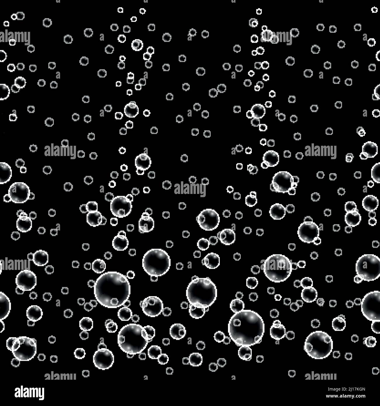 Bubbles seamless pattern. Realistic air in liquid background Stock ...