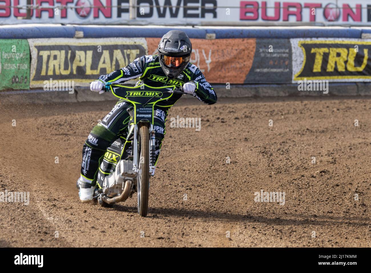 Erik Riss. Ipswich Witches speedway practice. 22 March 2022 Stock Photo ...
