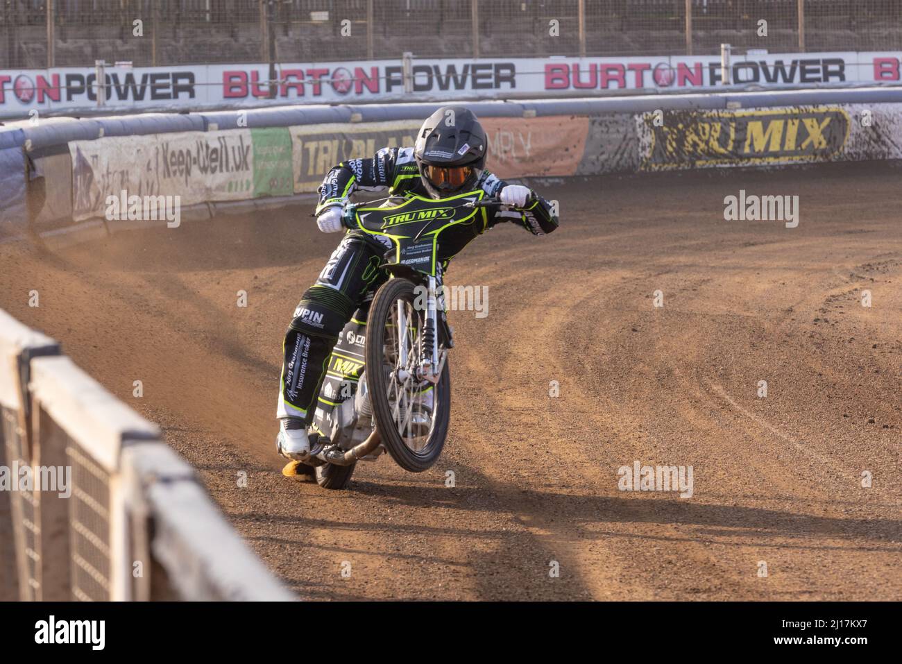 Erik Riss. Ipswich Witches speedway practice. 22 March 2022 Stock Photo ...