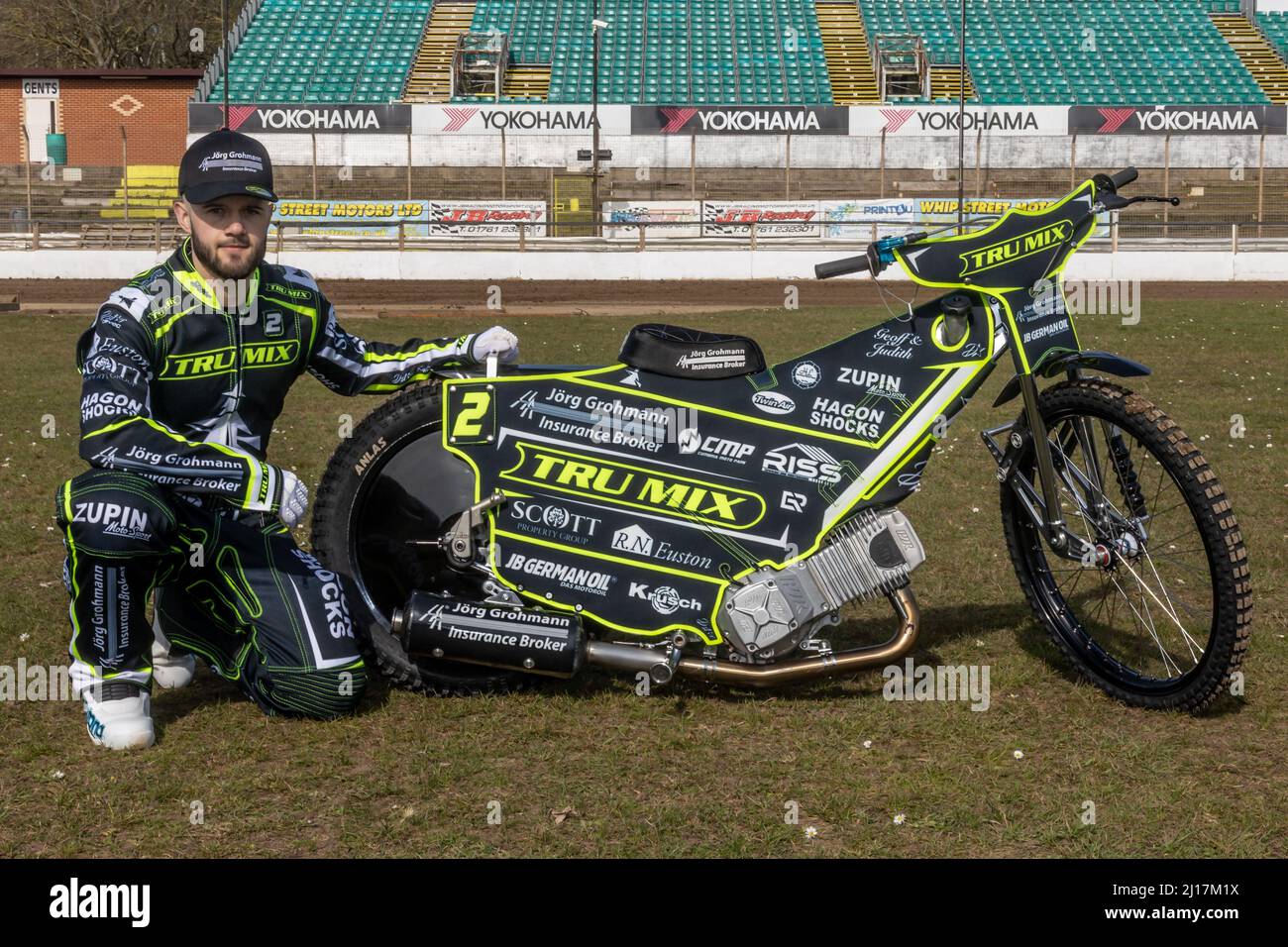 Erik Riss. Ipswich Witches speedway practice. 22 March 2022 Stock Photo ...