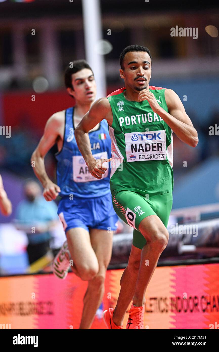 Isaac Nader participating in the 2022 Belgrade Indoor World ...