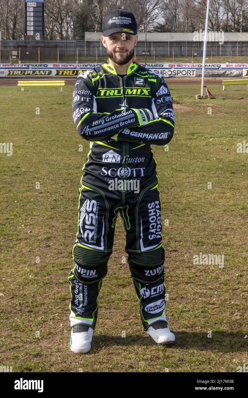 Erik Riss. Ipswich Witches speedway practice. 22 March 2022 Stock Photo ...