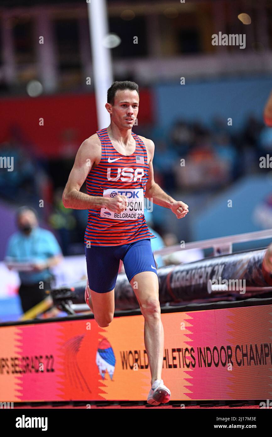 Joshua Thompson participating in the 2022 Belgrade Indoor World ...