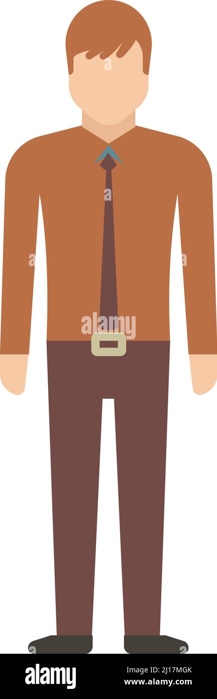 Office worker male character. Young man standing Stock Vector Image ...