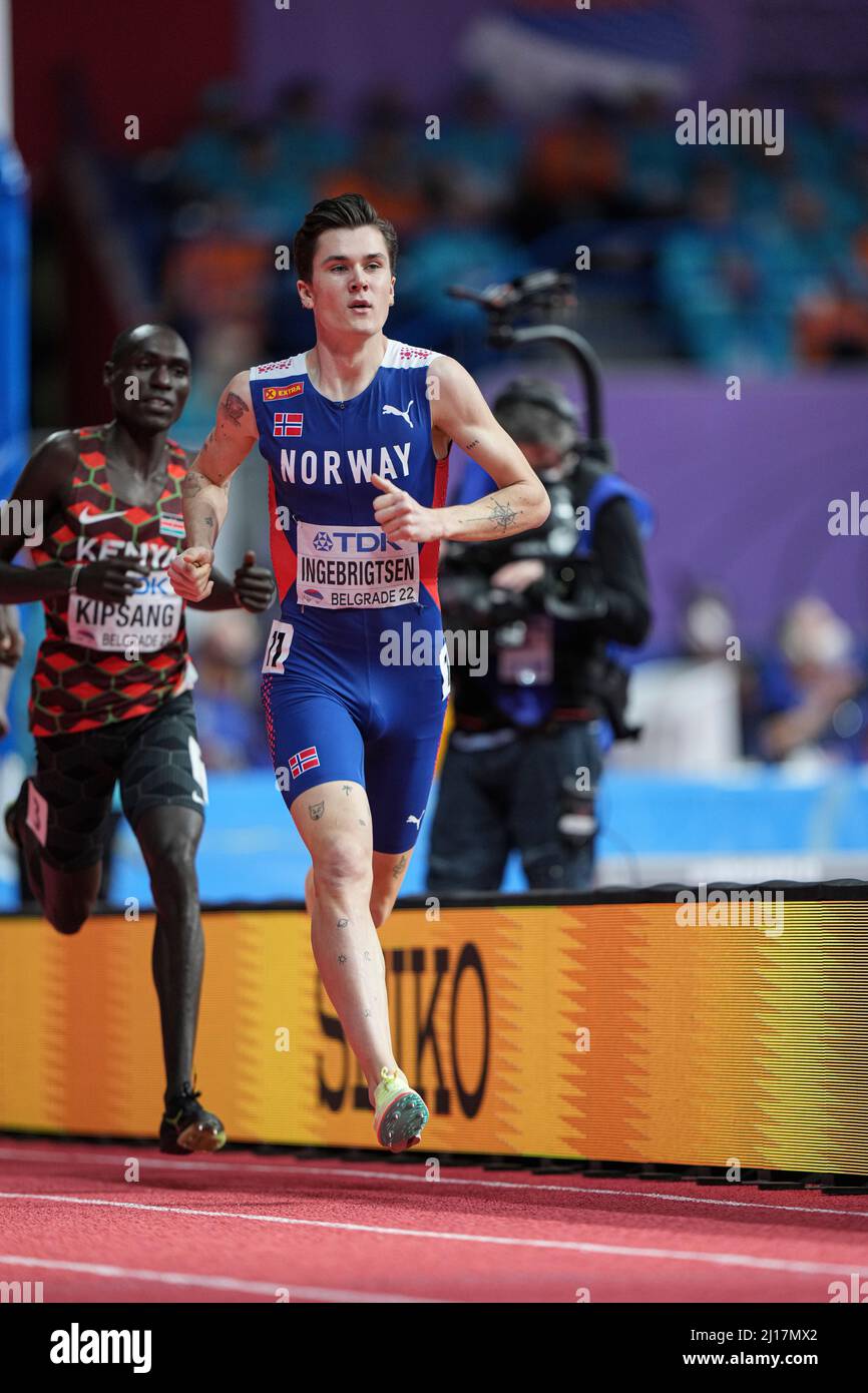 Jakob Ingebrigtsen Participating In The 2022 Belgrade Indoor World