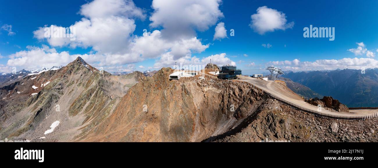 Austria, Tyrol, Solden, Panoramic view of mountaintop museum 007 ...