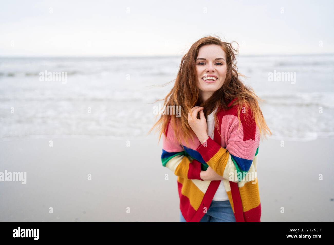 Female redhead beach hi-res stock photography and images - Alamy
