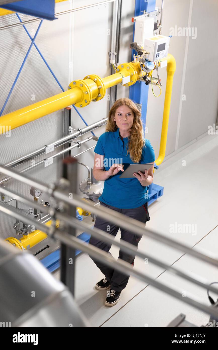 Standing smiling communication looking away authority hi-res stock ...