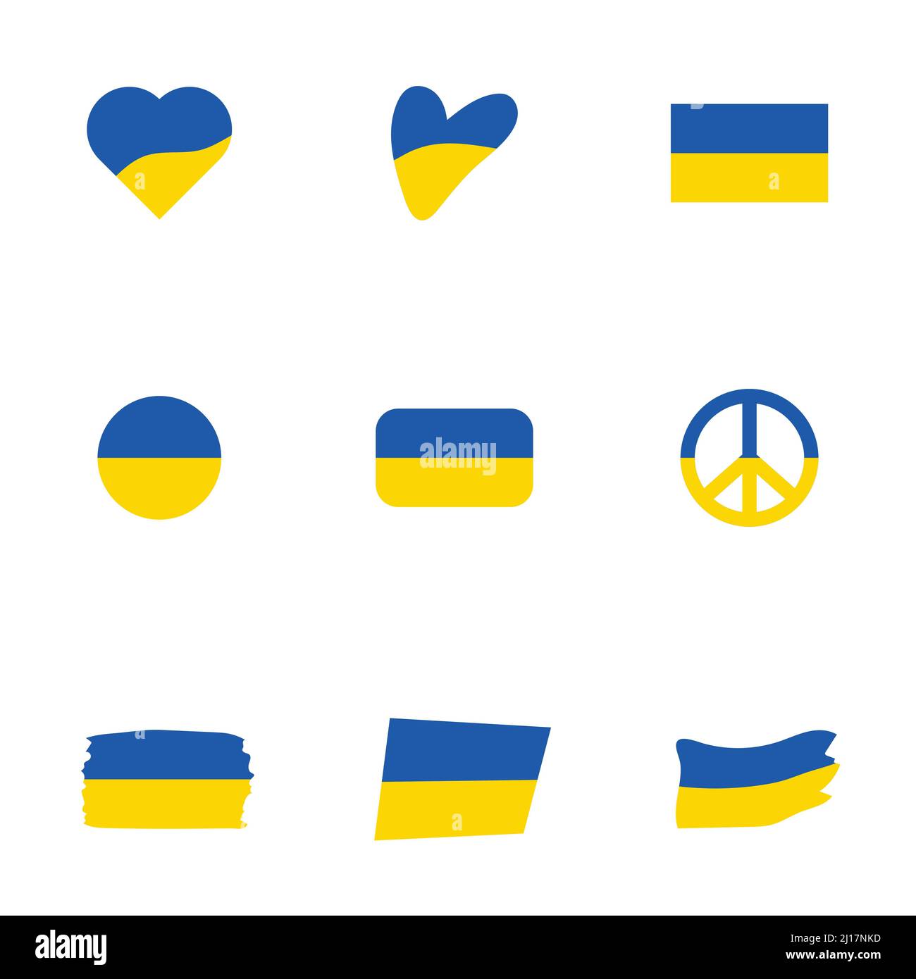 Ukrainian flags and icons Stock Vector Image & Art - Alamy