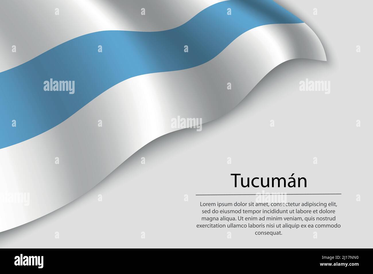 Wave flag of Tucumán is a state of Argentina. Banner or ribbon vector ...