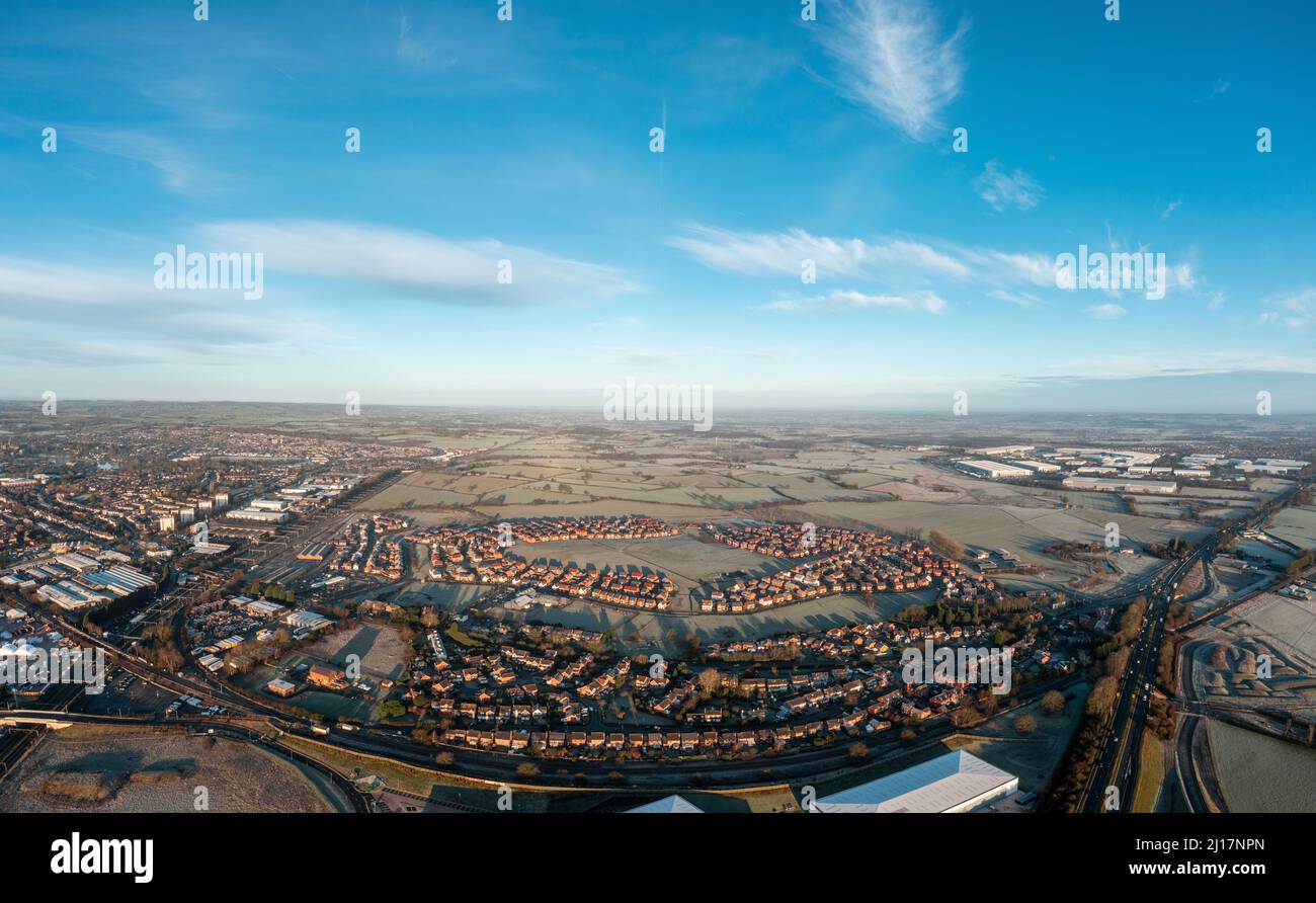 Aerial view lichfield staffordshire england hi-res stock photography ...