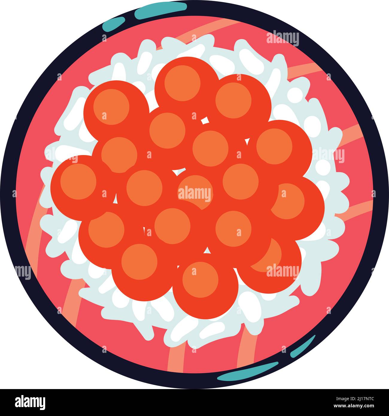 Roe roll icon. Japanese food icon. Tasty asian seafood Stock Vector ...