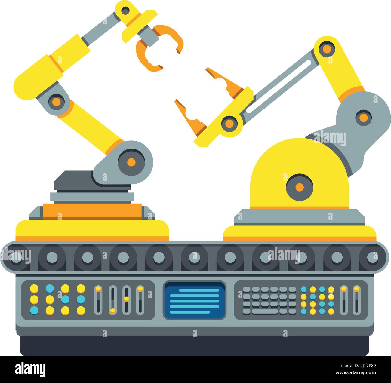 Electronic robot arm device. Complex machinery engineering Stock Vector ...