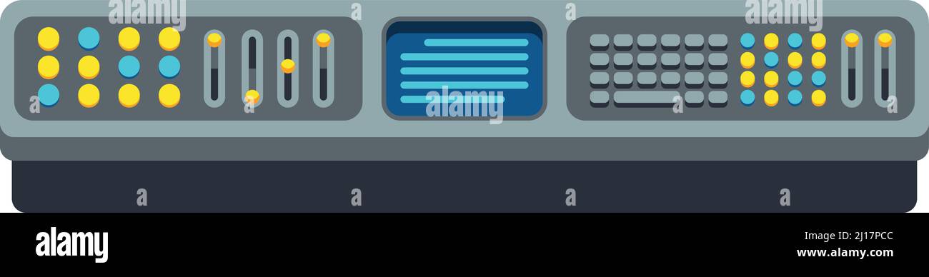 Electronic system control panel with color light indicators Stock ...