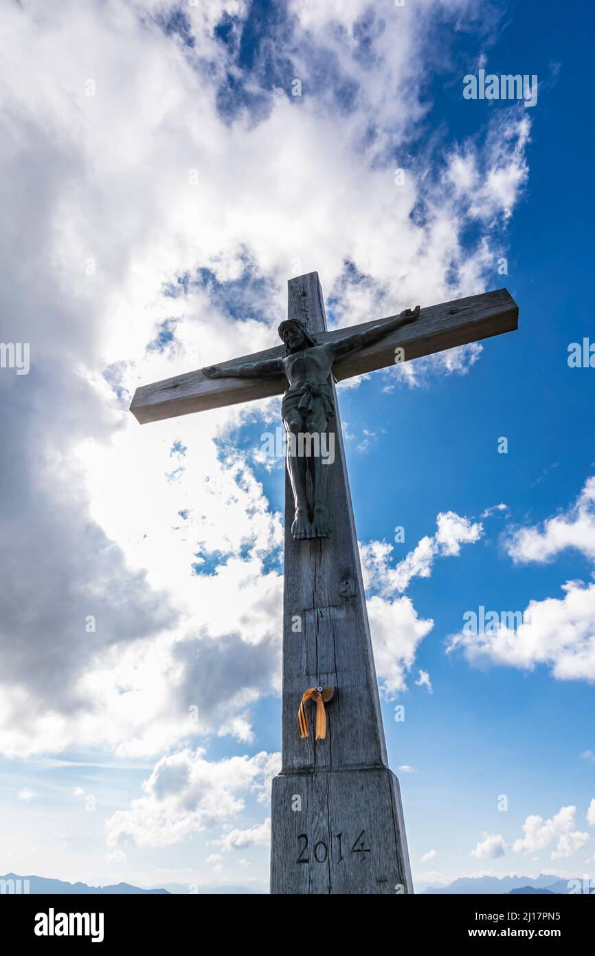 Summit cross on Jagerkamp peak Stock Photo - Alamy