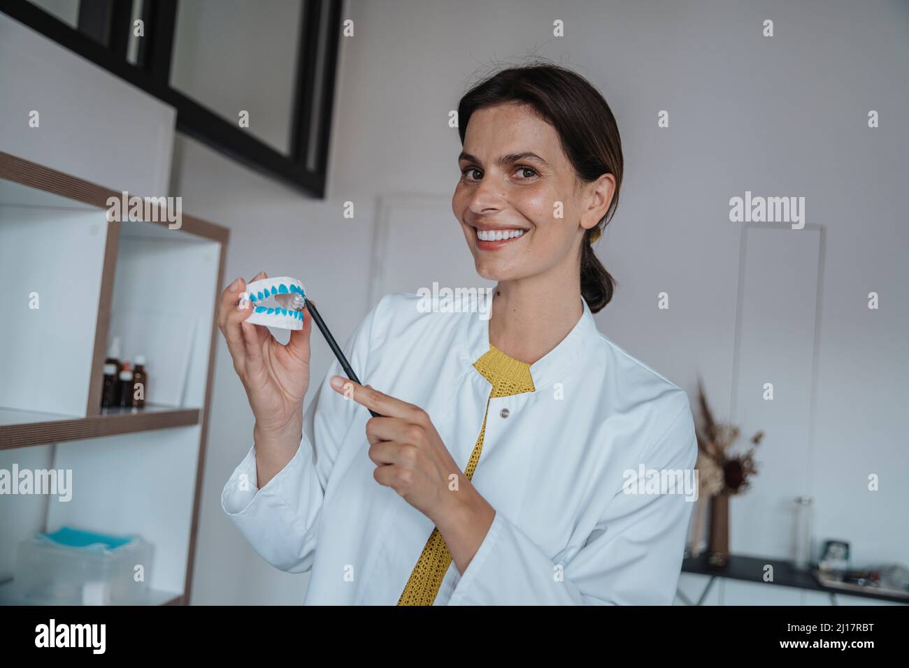 Female doctor showing model hi-res stock photography and images - Alamy
