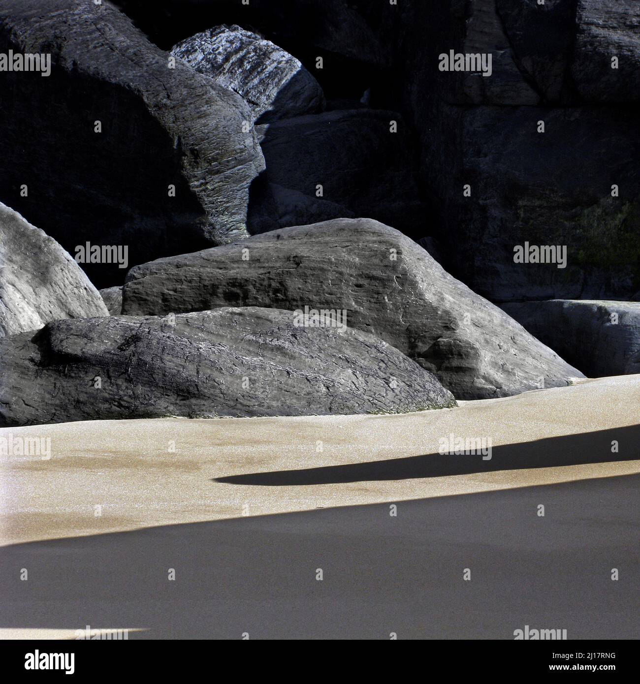 Abstract colour photograph of coastal rock the image is a colour ...