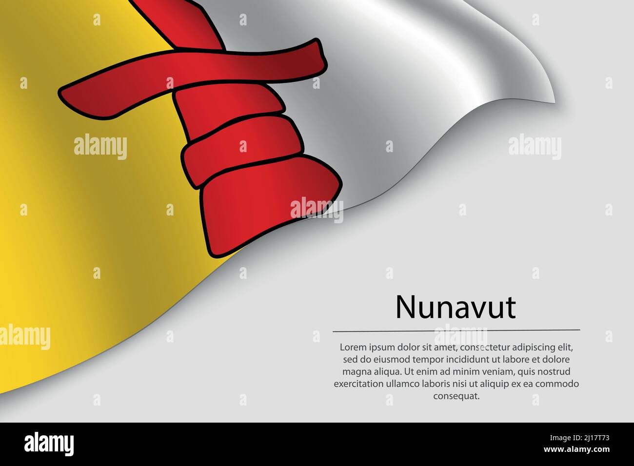 Wave flag of Nova Scotia is a region of Canada. Banner or ribbon vector ...