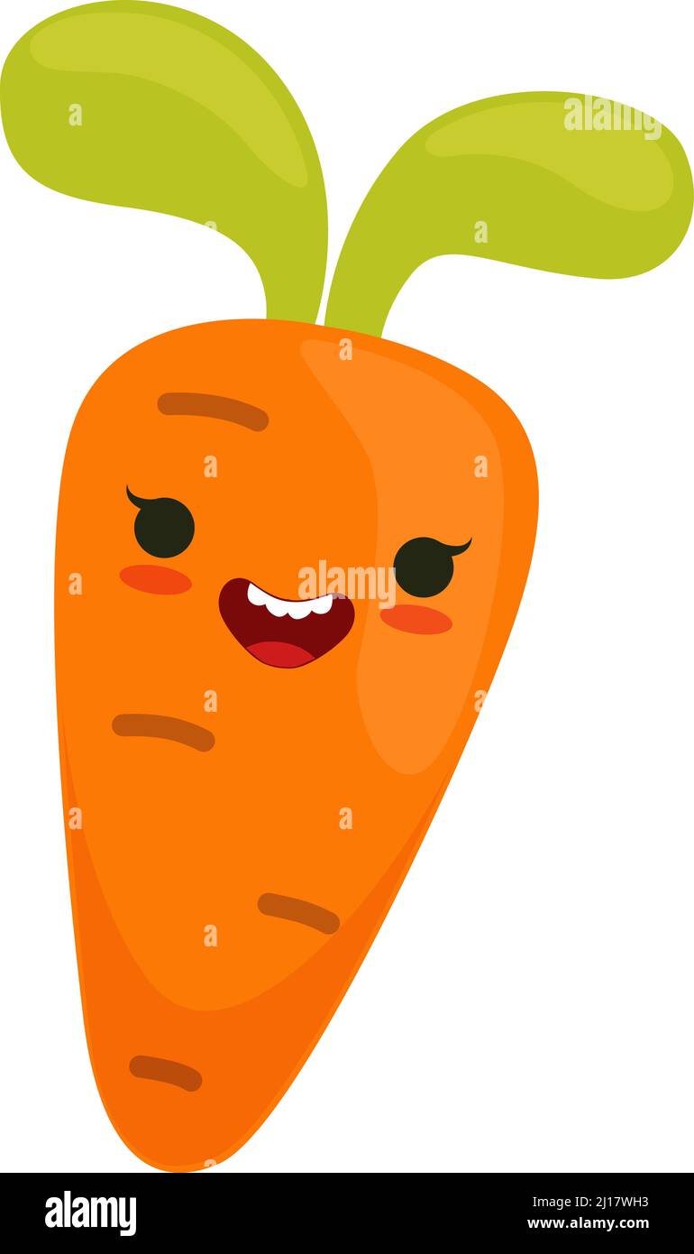 Kawaii cute happy carrot vegetable hi-res stock photography and images ...