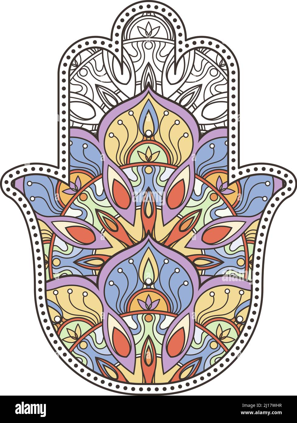 Hand with oriental ornament. Traditional middle east symbol Stock ...