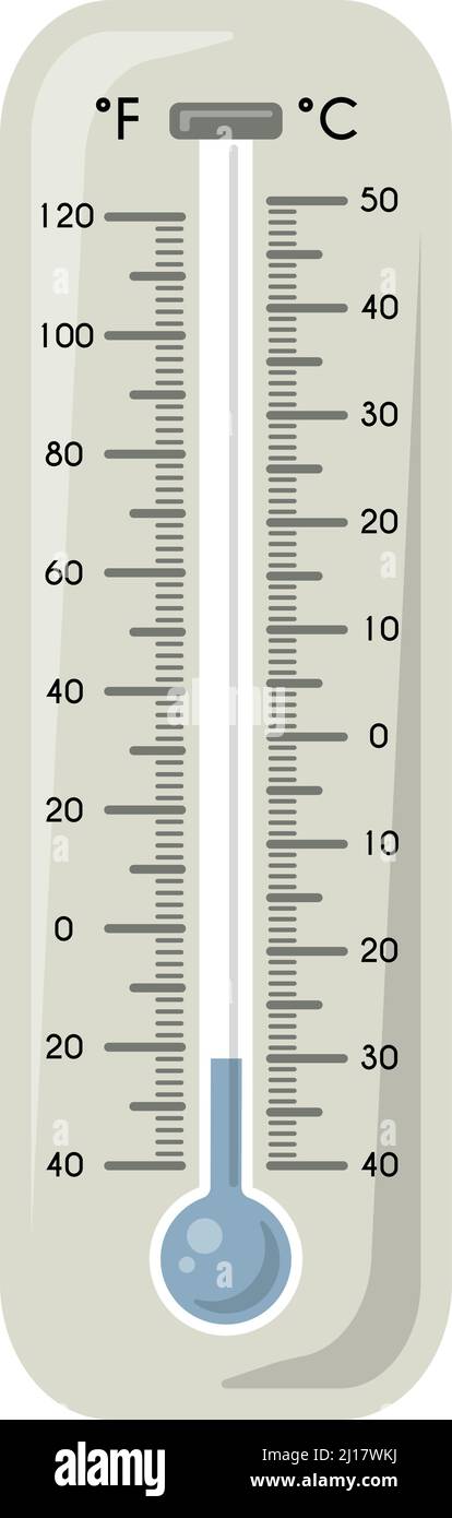 Thermometer with blue liquid indicator. Cold weather symbol Stock ...