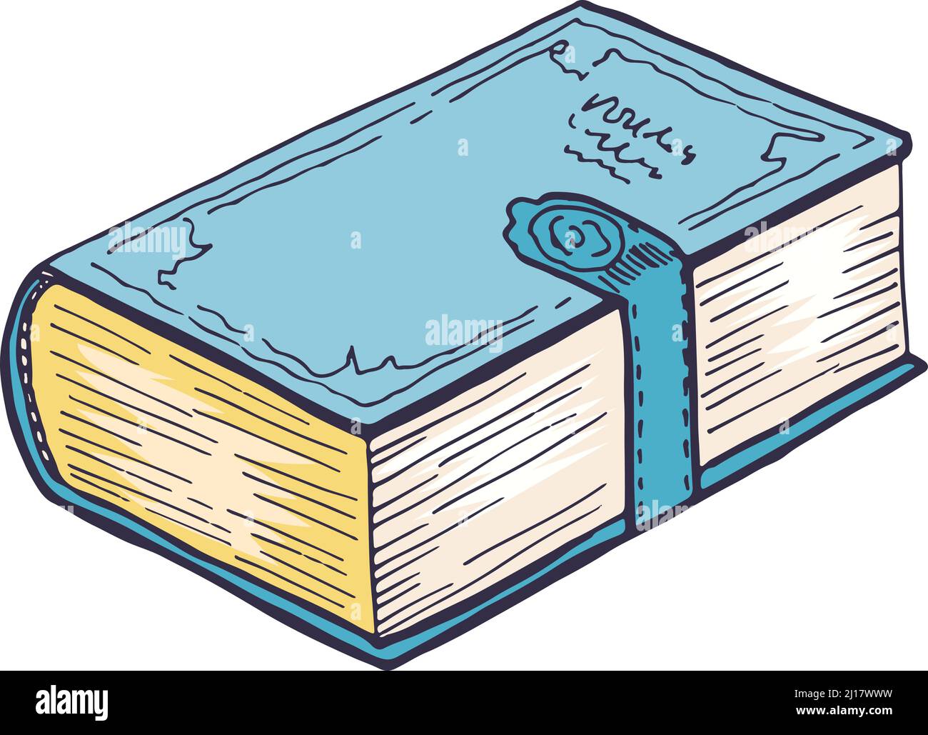 Historic book cover illustration Cut Out Stock Images & Pictures - Alamy