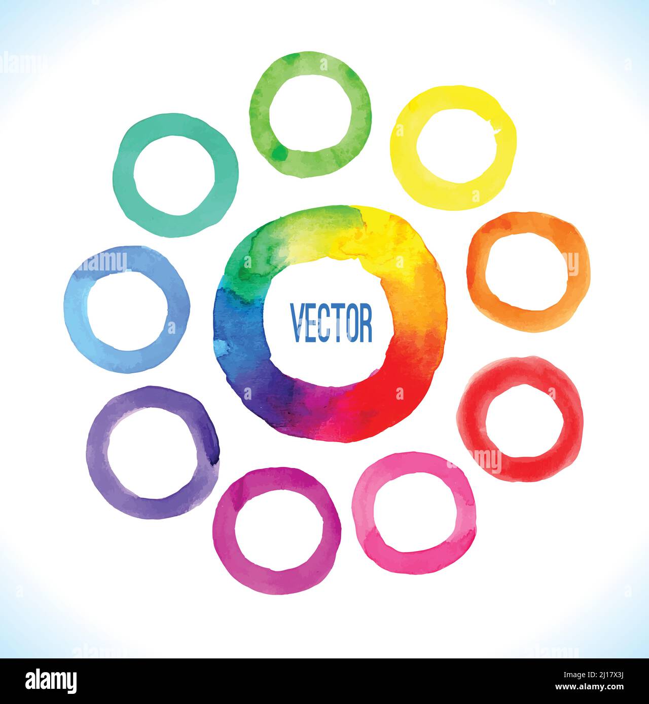 Colorful template for your design. Watercolor colorful grunge circle ...