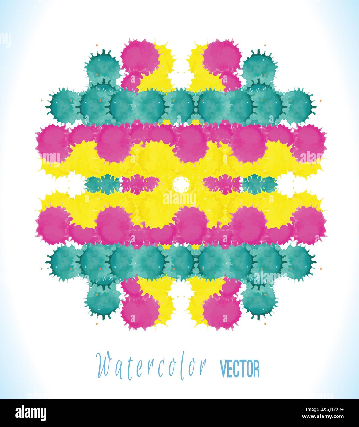 Blue watercolor blotch set Stock Vector Images - Alamy