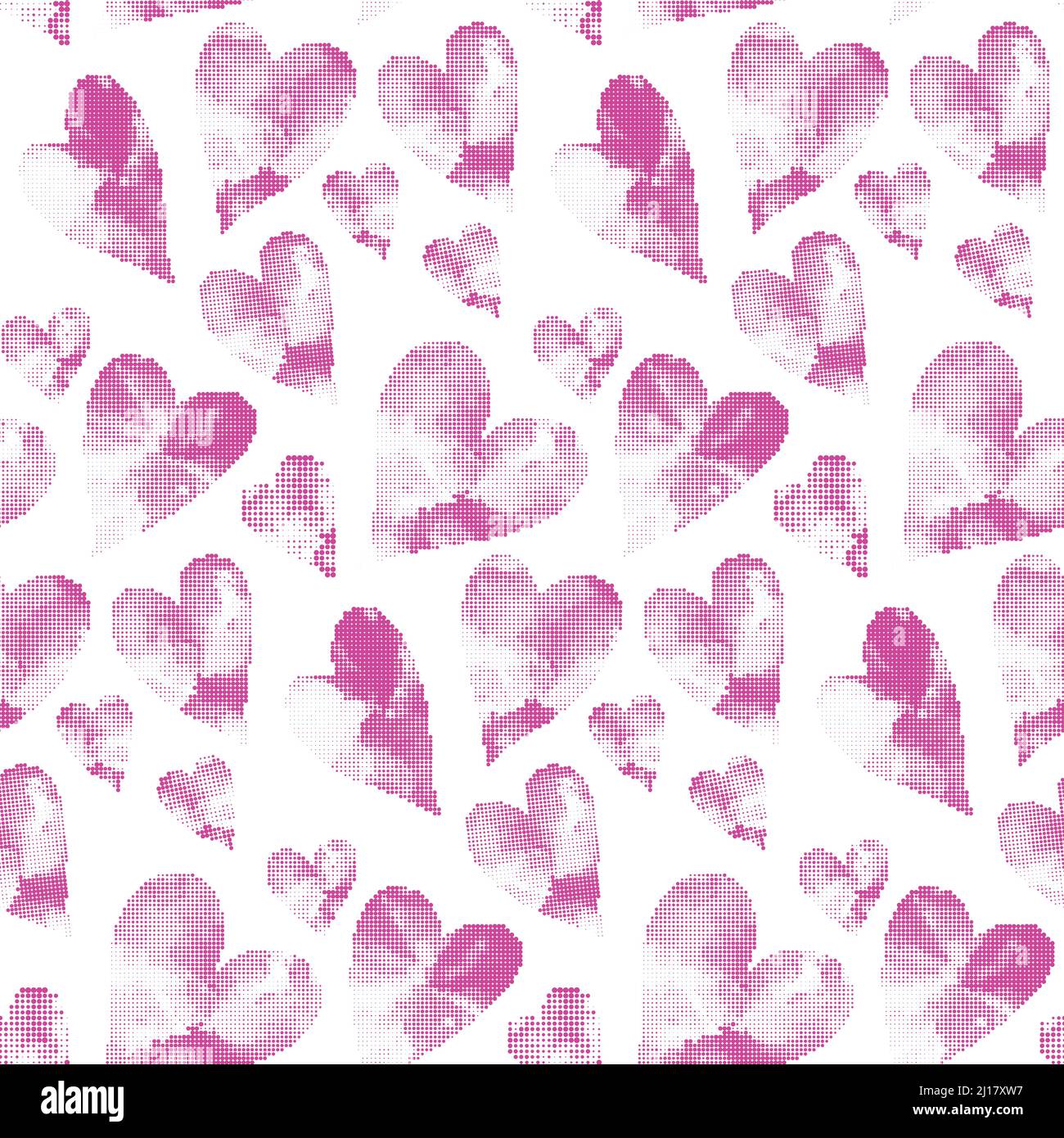 Seamless Valentine's Day pattern. Seamless heart background in pink and ...
