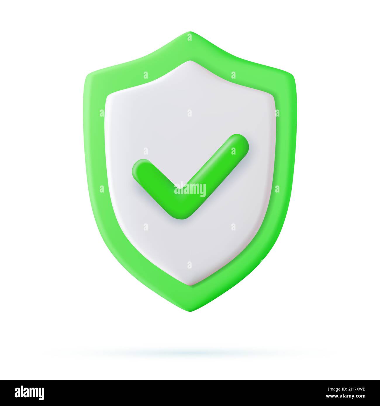 3d Shield protected icon with check Stock Vector Image & Art - Alamy