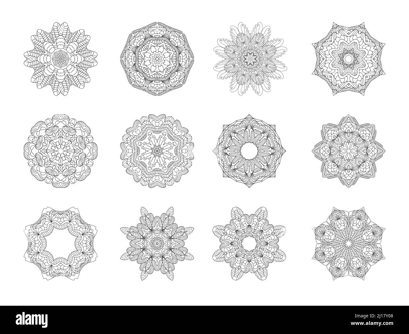 Round Ornament Pattern. Hand drawn background Stock Vector Image & Art ...