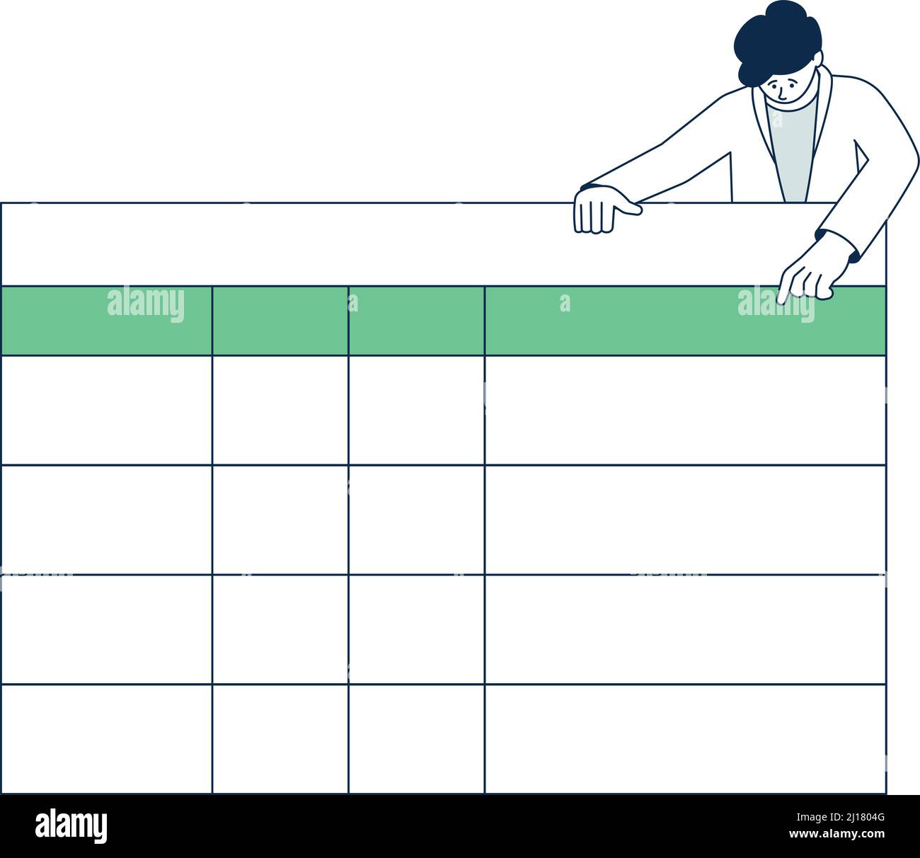 Man organizing time with personal planner sheet paper Stock Vector ...