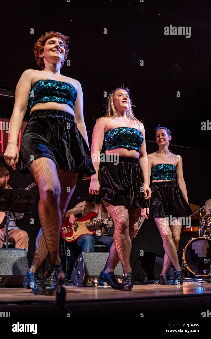 Madrid, Spain. March 19, 2022. Irish Dance show with live music by the ...