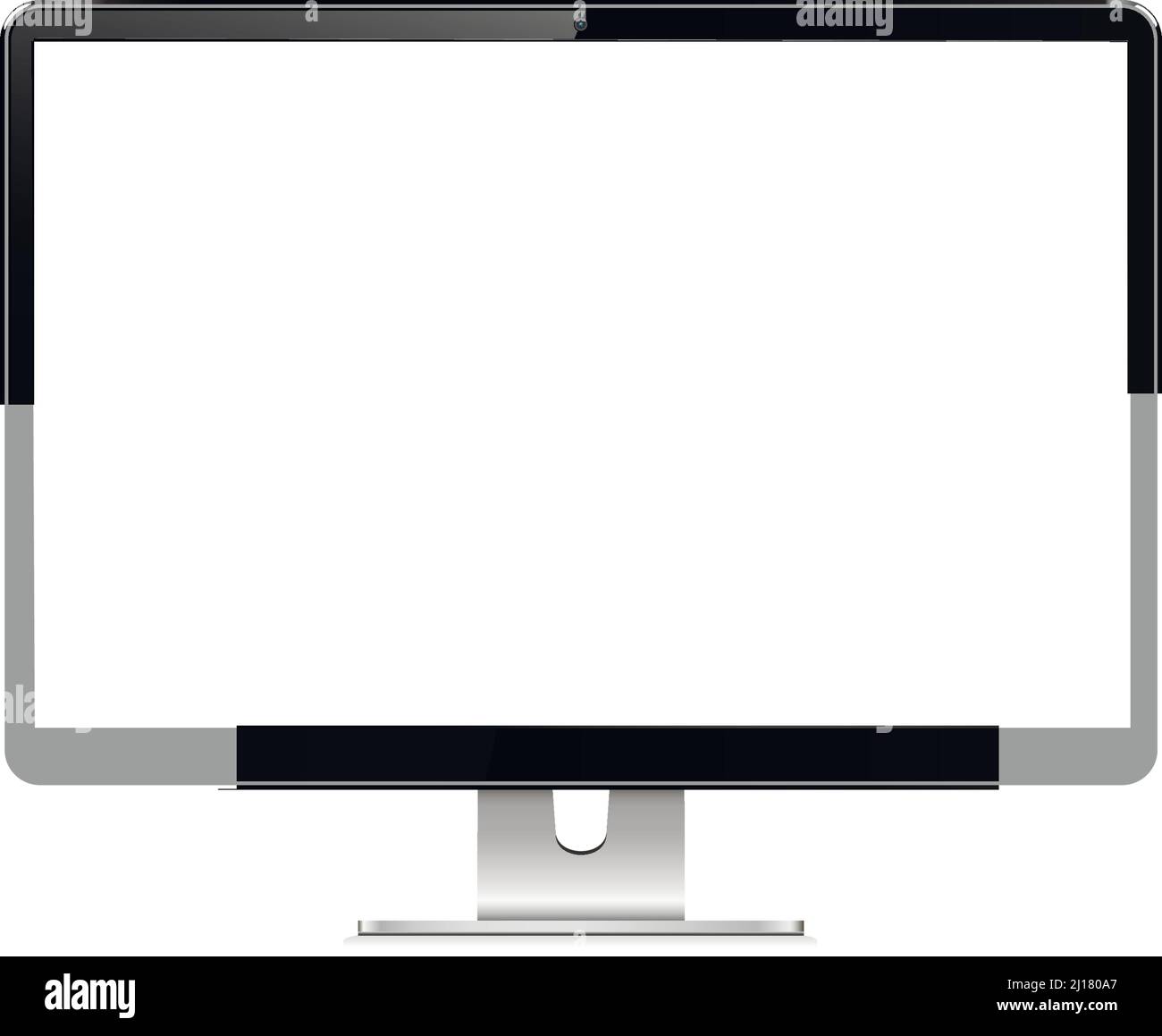 Realistic monitor computer, laptop, tablet, smartphone. Modern digital ...