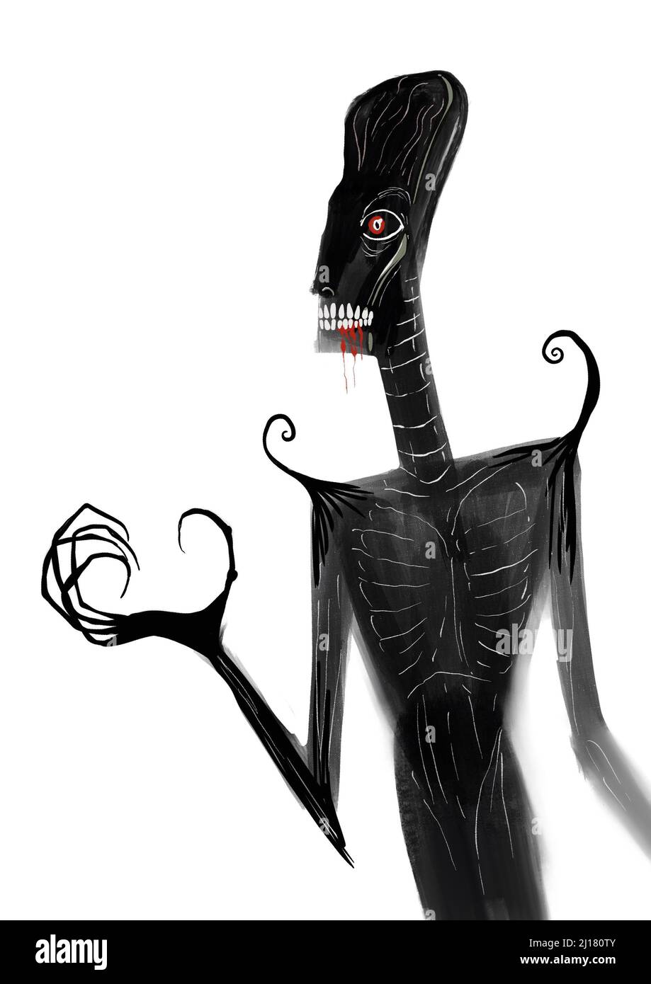 demonic entity hand drawn illustration Stock Photo - Alamy