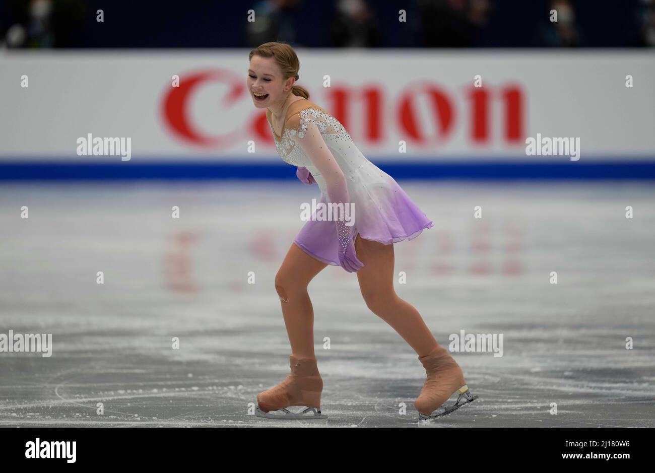 Sud de France Arena, Montpellier, France. 23rd Mar, 2022. Ekaterina ...