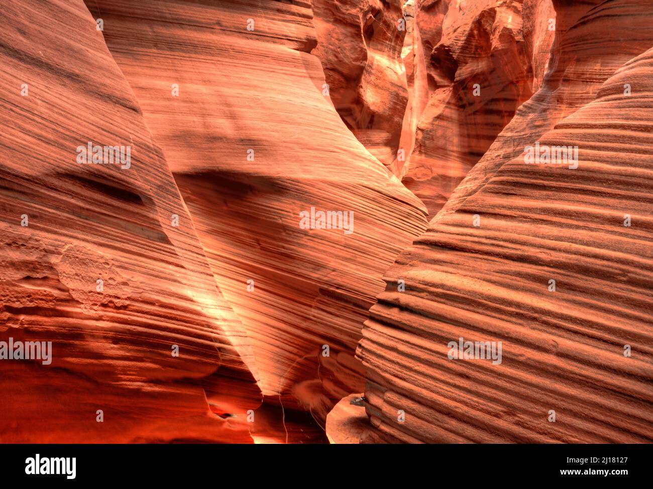 The fantastic shot of red-orange rocks view taken from the Antelope ...